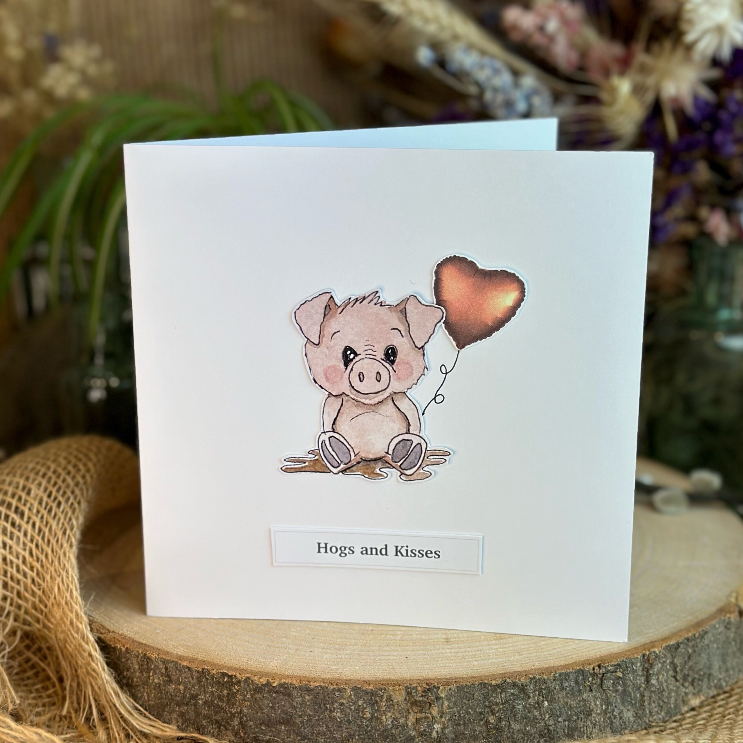 Hogs and Kisses card - The Drawing Rooms