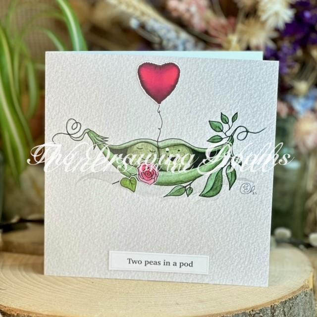 Two Peas in a Pod Card - The Drawing Rooms